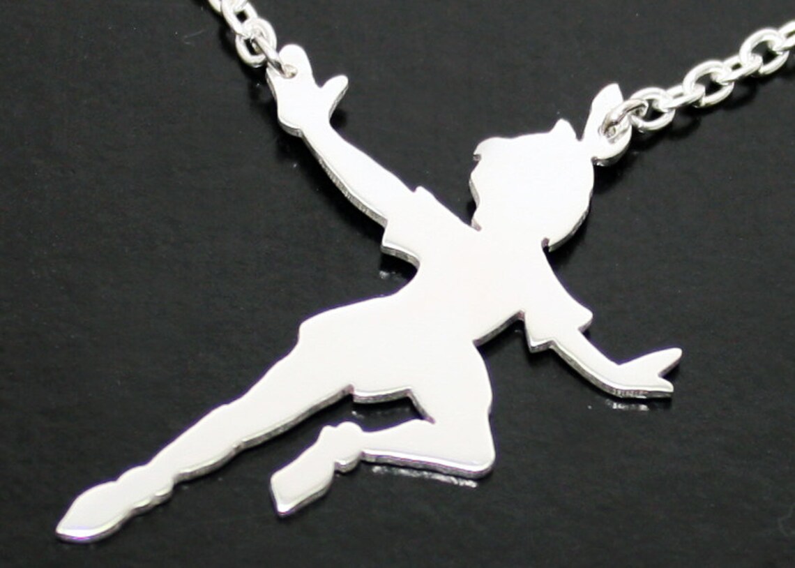 Peter Pan Necklace Sterling Silver Peter Pan Pendant, Fairy Pendant ...