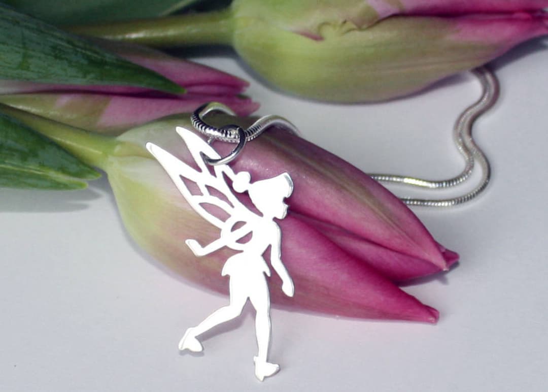 Sterling Silver Tinkerbell Necklace – Handmade Fairy Pendant - Etsy