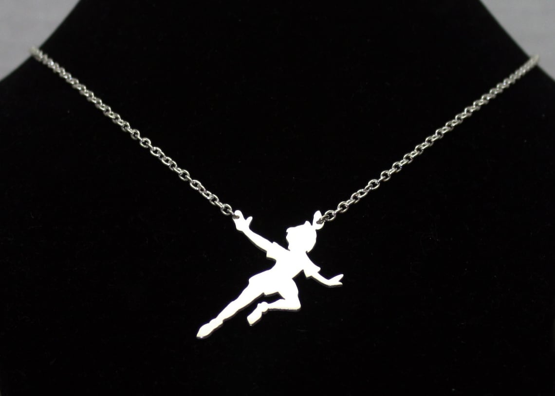 Peter Pan Necklace Sterling Silver Peter Pan Pendant, Fairy Pendant ...