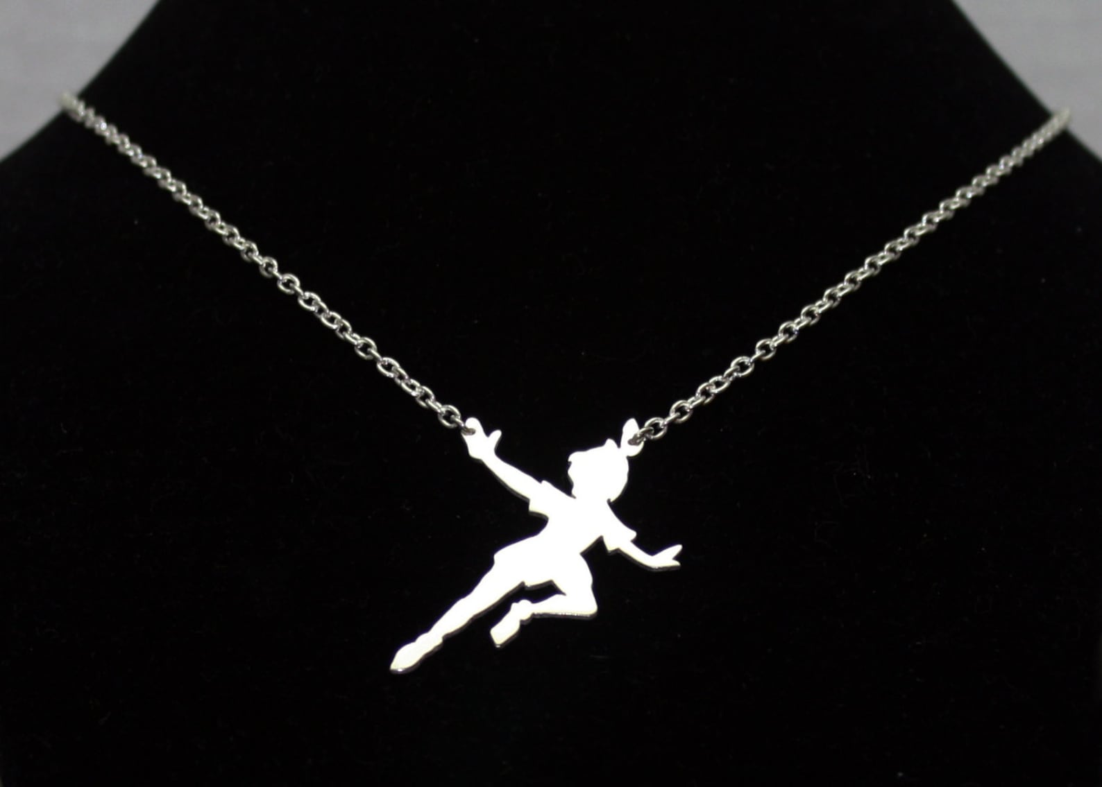 Peter Pan Necklace Sterling Silver Peter Pan Pendant Fairy - Etsy