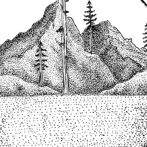 Seaside Mountains Original Artwork, Scenic Wall Decor, Nature ...