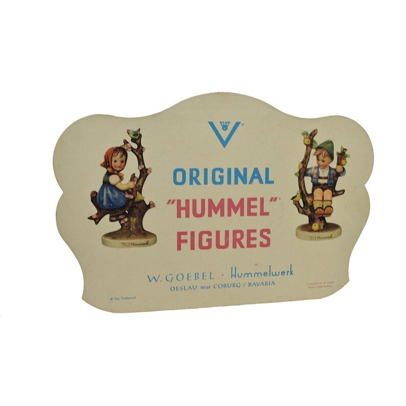Vintage Goebel Hummel Cardboard Retail Store Display Sign - Etsy