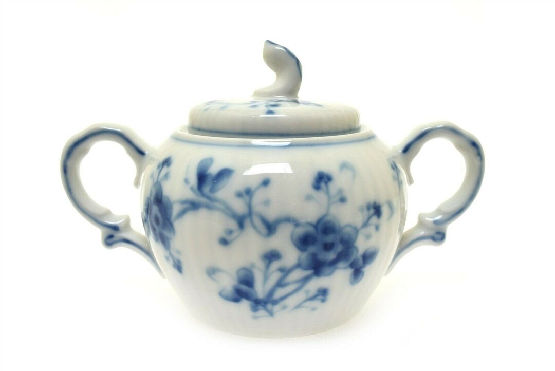Sigma Victoria Blue White Blue Floral Mini Covered Sugar Bowl 2.5" - Etsy