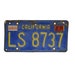 California License Plate Blue Yellow LS 8737 - Etsy