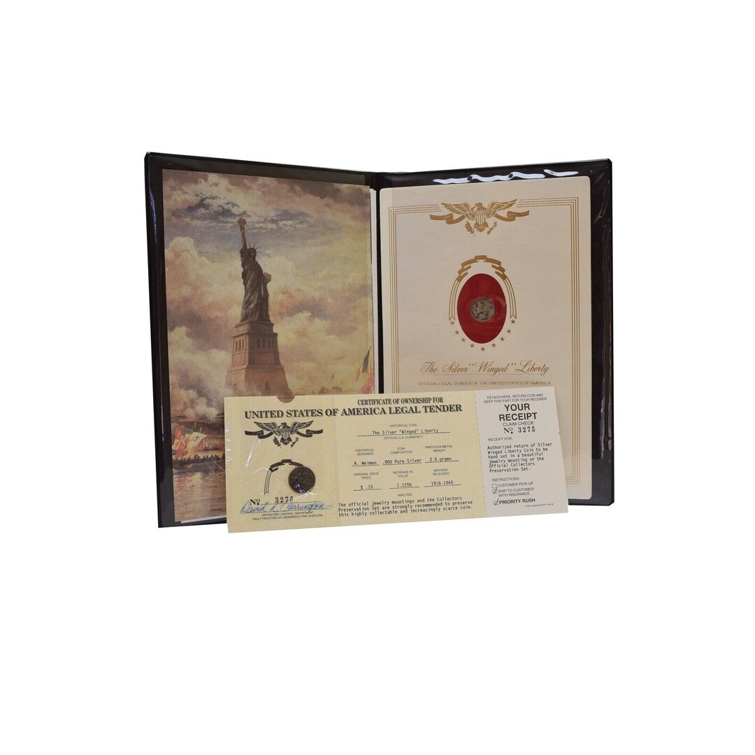 The Silver Winged Liberty 1945 Mercury Dime US Commemorative Fine Art ...