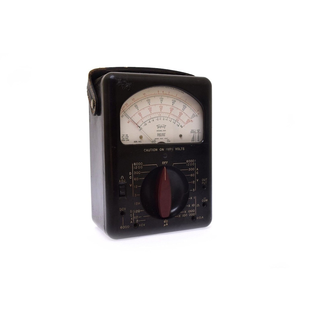 Triplett Multimeter Model 630 Red Dot Analog Volt Ohm Milliammeter ...