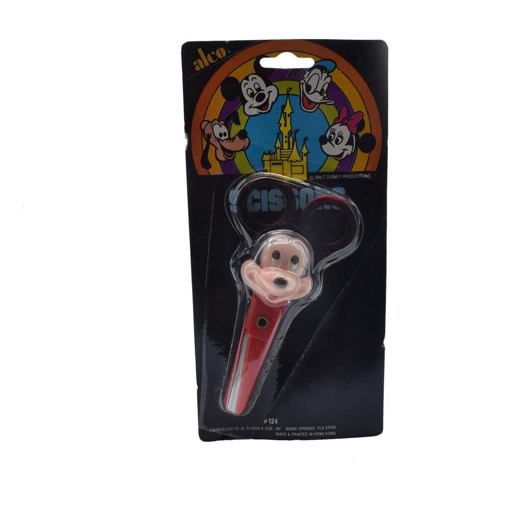 Vintage Alco Mickey Mouse Scissors Kids #124 Hong Kong Original Package ...