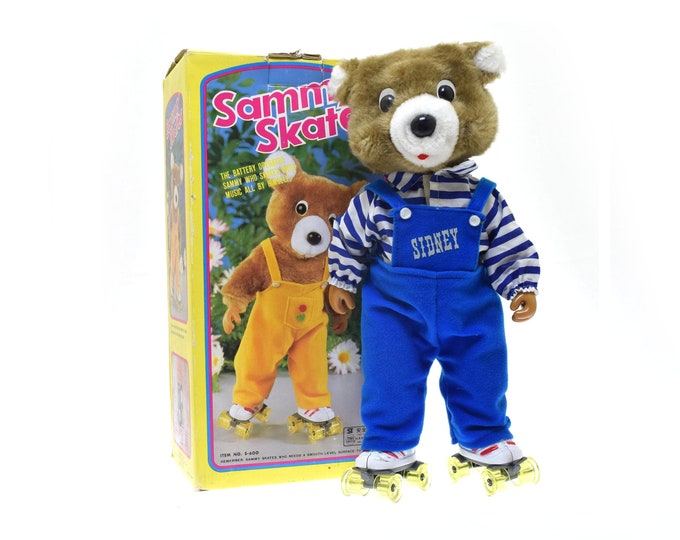 Vintage Sammy Skates Musical Animated Skating Bear 14 1985 Sidney - Etsy