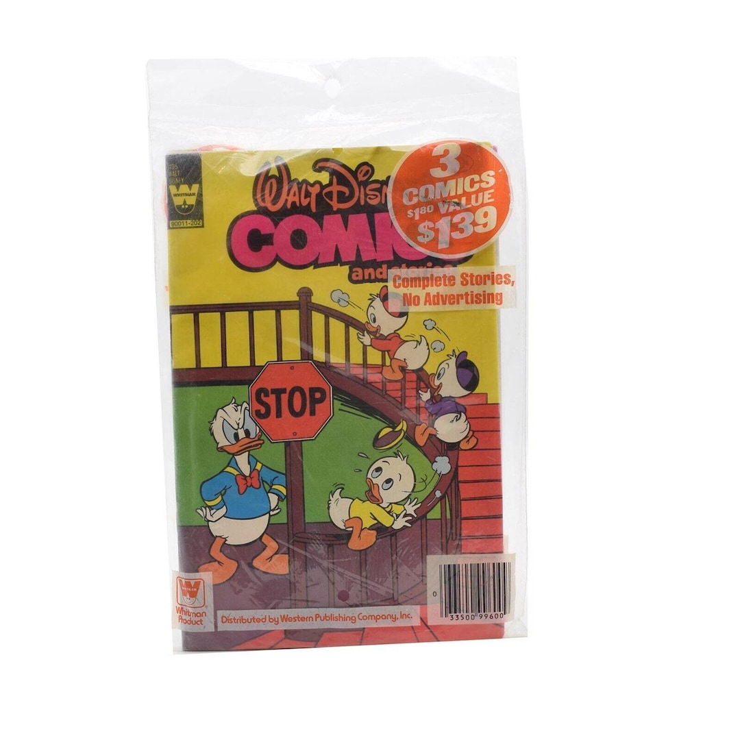 Walt Disney Whitman Comics 3 Pack 190 236 495 Sealed Donald Duck Uncle ...