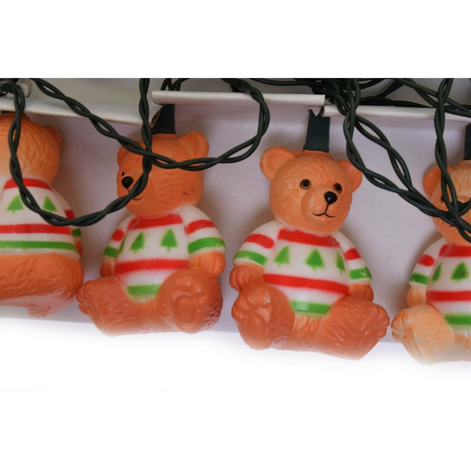 Vintage Club Santa String Lights Teddy Bear 10 Blow Mold | Etsy