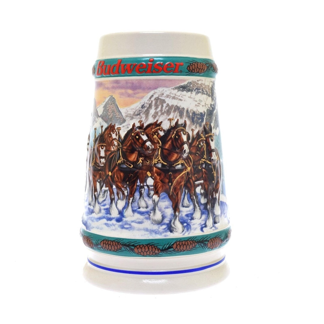 Budweiser 1993 Beer Stein "special Delivery" Holiday Stein Nora Koerber ...
