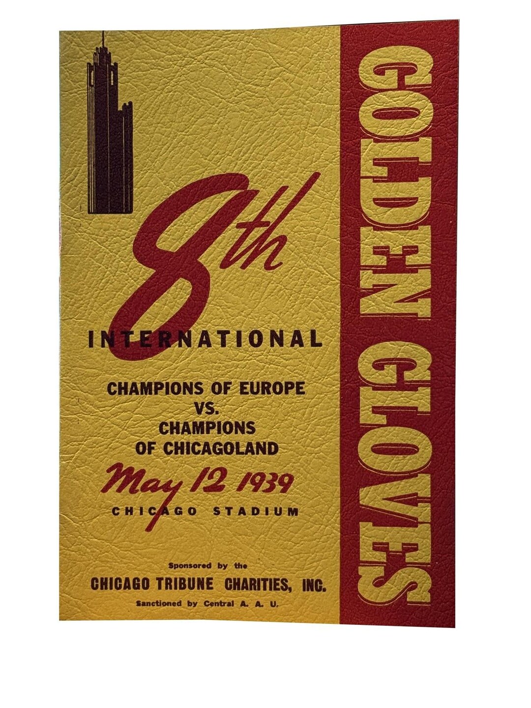 Vintage Golden Gloves Boxing Program Chicago May 12 1939 8th ...