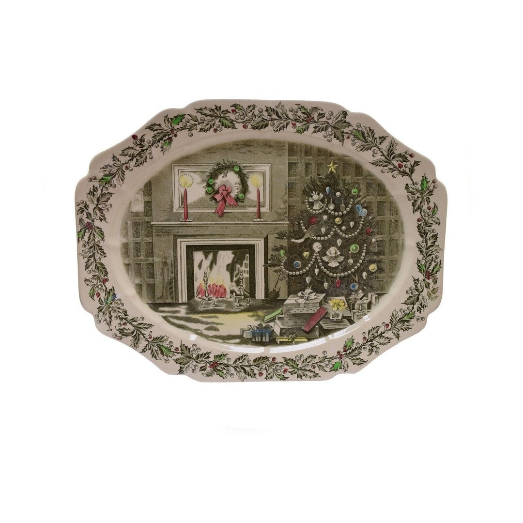 Johnson Brothers Merry Christmas Serving Platter Plate - Etsy