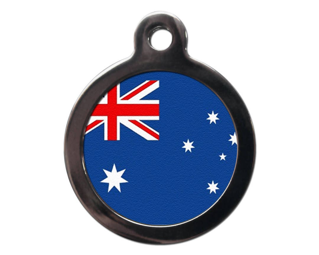 Flag Pet Tag - Custom Australian Flag Pet Tags - Etsy