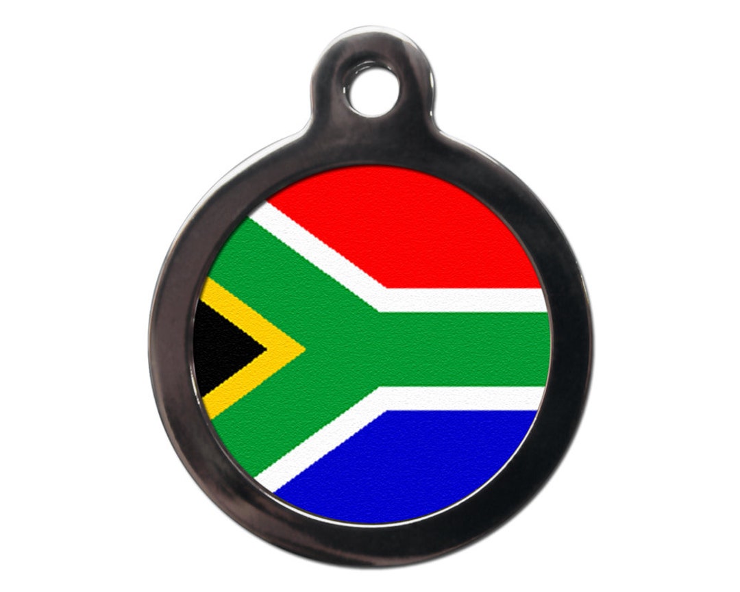 South African Flag Pet Tag - World Flag Tag - Etsy