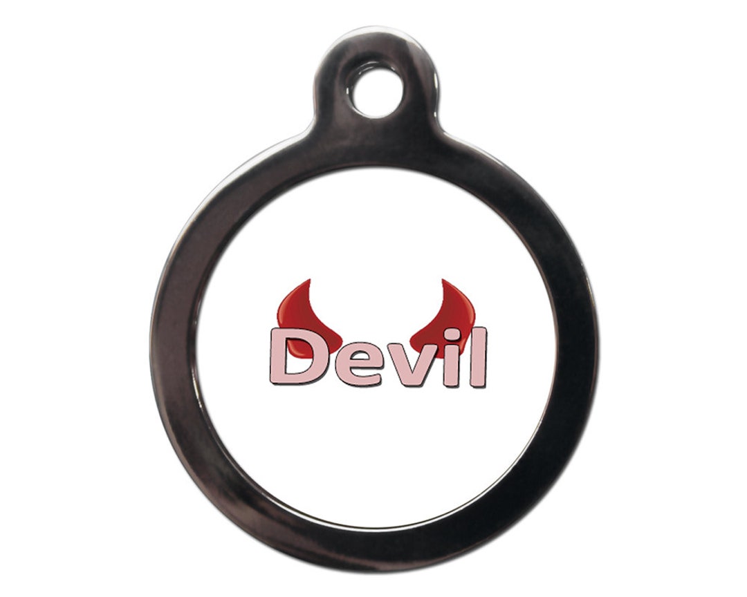 Devil Pet Tag - Etsy