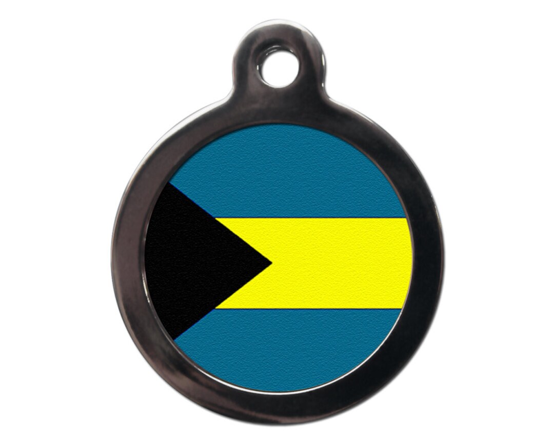 Flag of Bahamas Pet Tag World Flag ID Tags-custom Dog Cat Tags-free ...