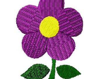 Simple Flower Mini Machine Embroidery Design - Etsy