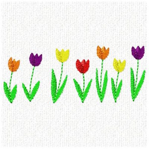 9 Sizes Tulip Garden Tulips Spring Border Embroidery Machine - Etsy