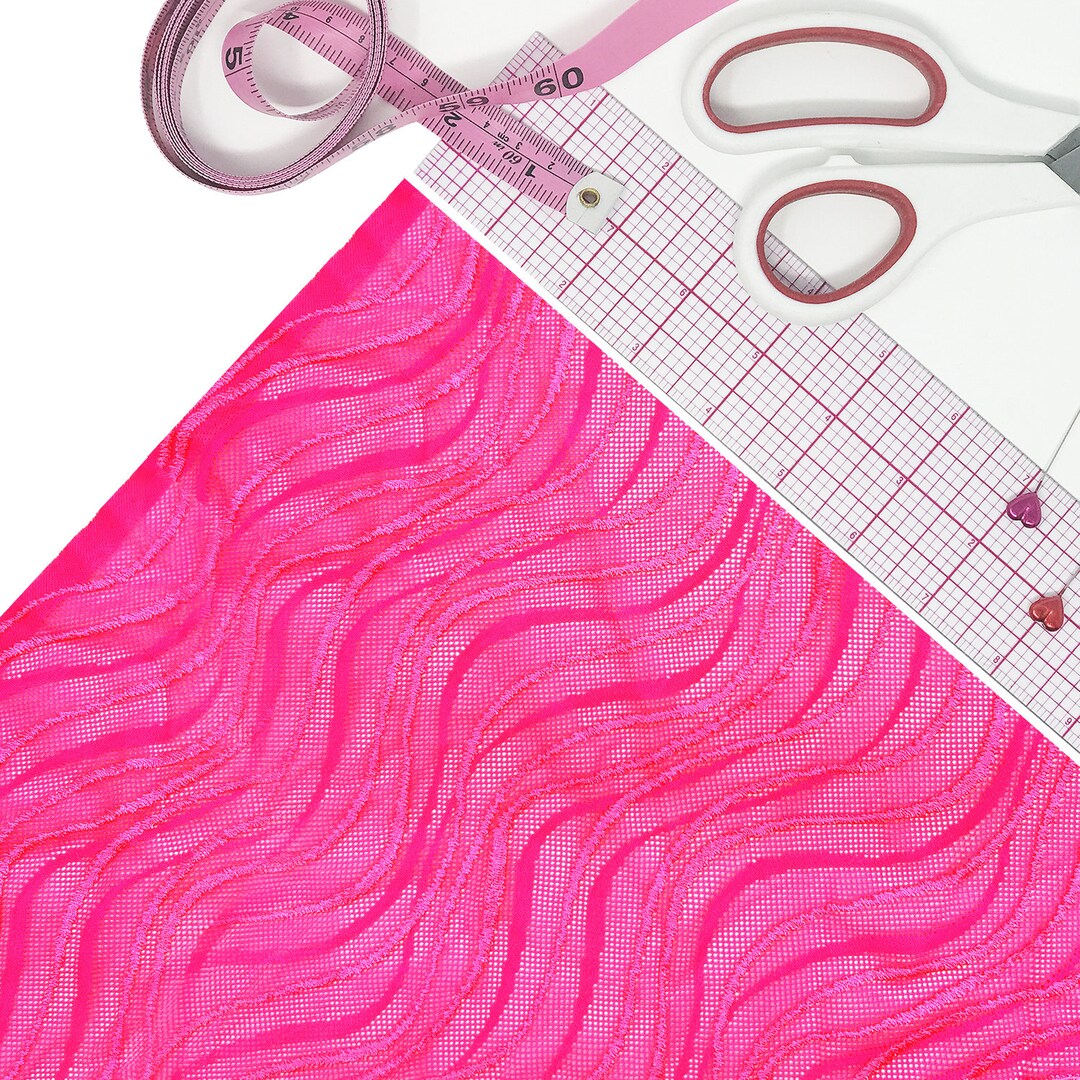 Allover Stretch Mesh Lace in Hot Pink – 1 Yard - Etsy