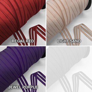2" (5cm) Flat Elastic With Sheer Stripes. Stretch Trim for Bra ...