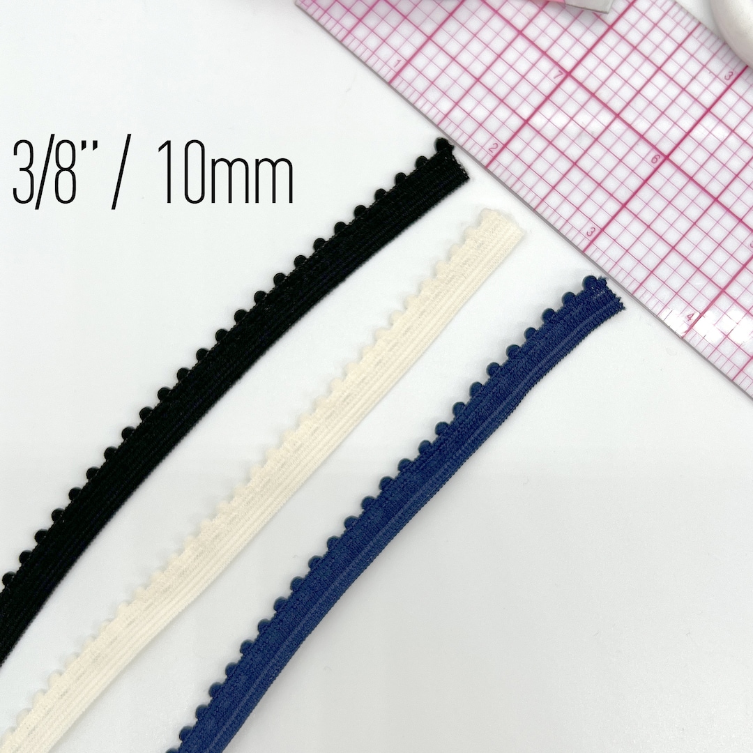 3/8" (10mm) Pretty, Soft Picot Elastic– 2 Yards - Etsy