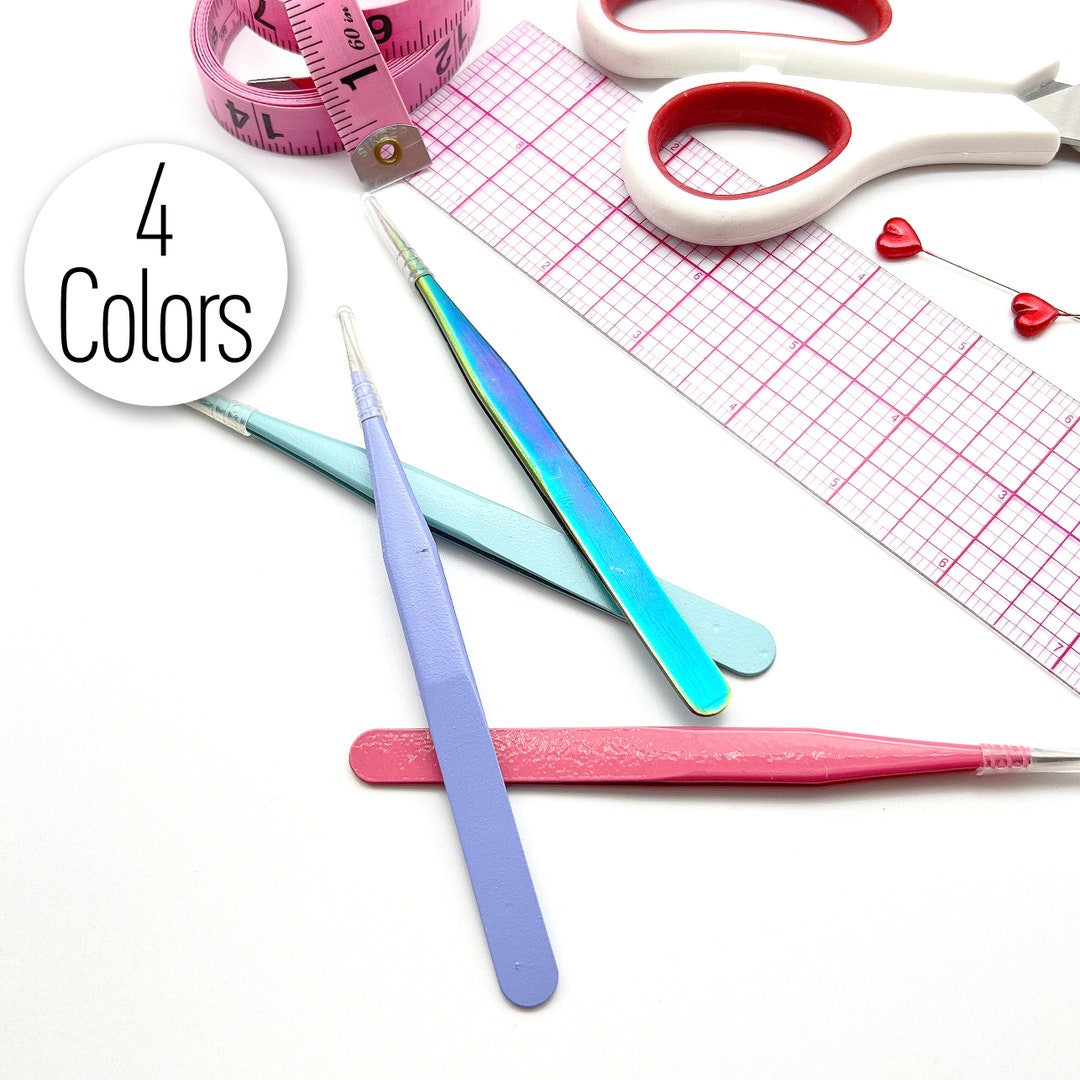 Sewing Thread Tweezers With Straight Tip- 4 Colors - Etsy
