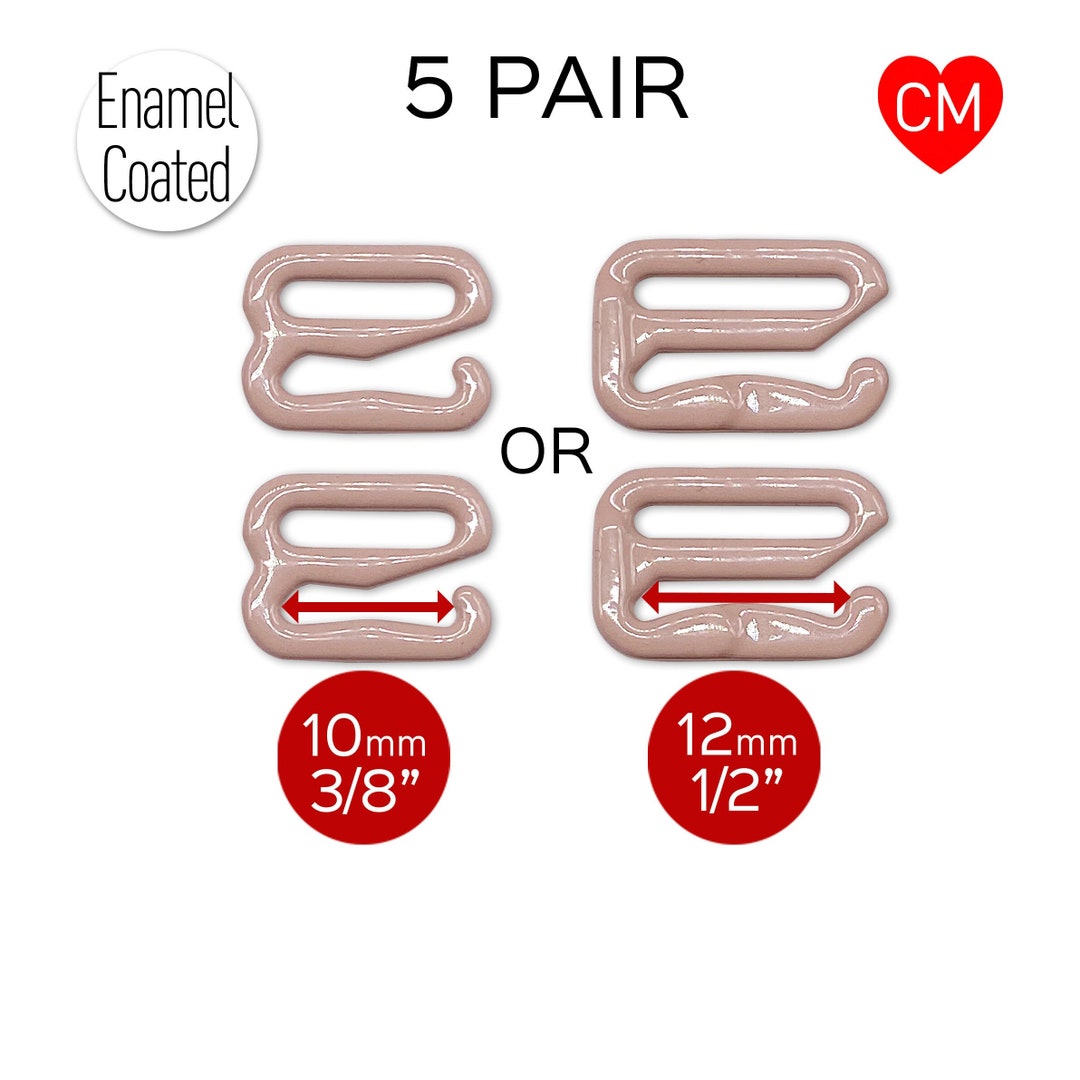 CLEARANCE- 5 Pair of Bra Strap Slider G Hooks in Enamel Coated Deep ...
