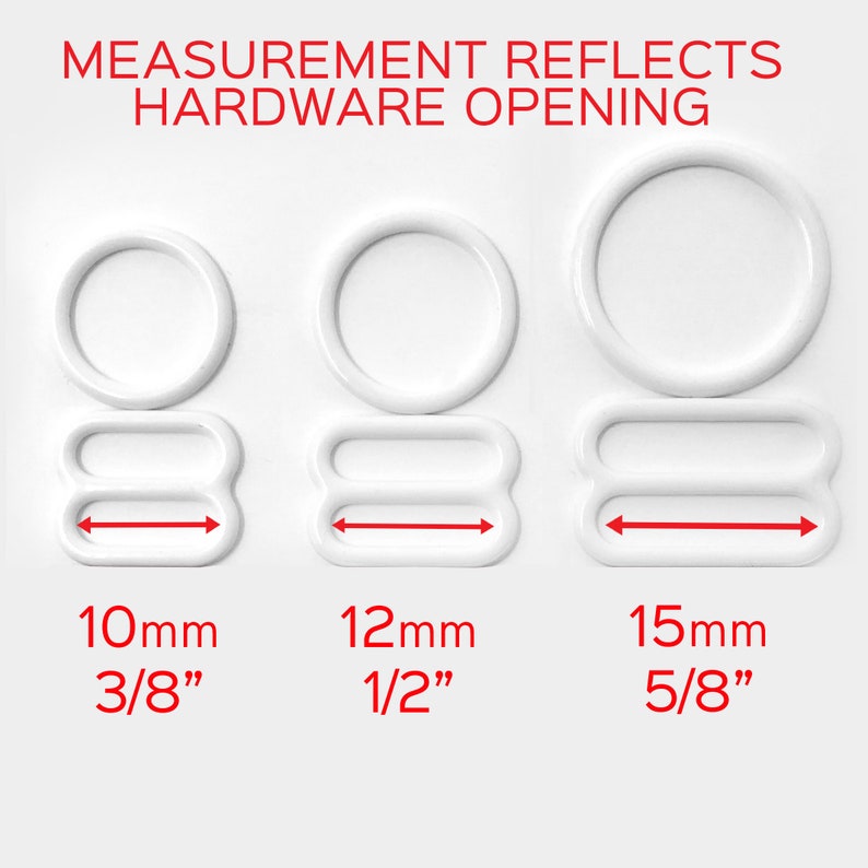 Set of 2 Rings OR 2 Sliders Bra Strap Sliders in White for | Etsy