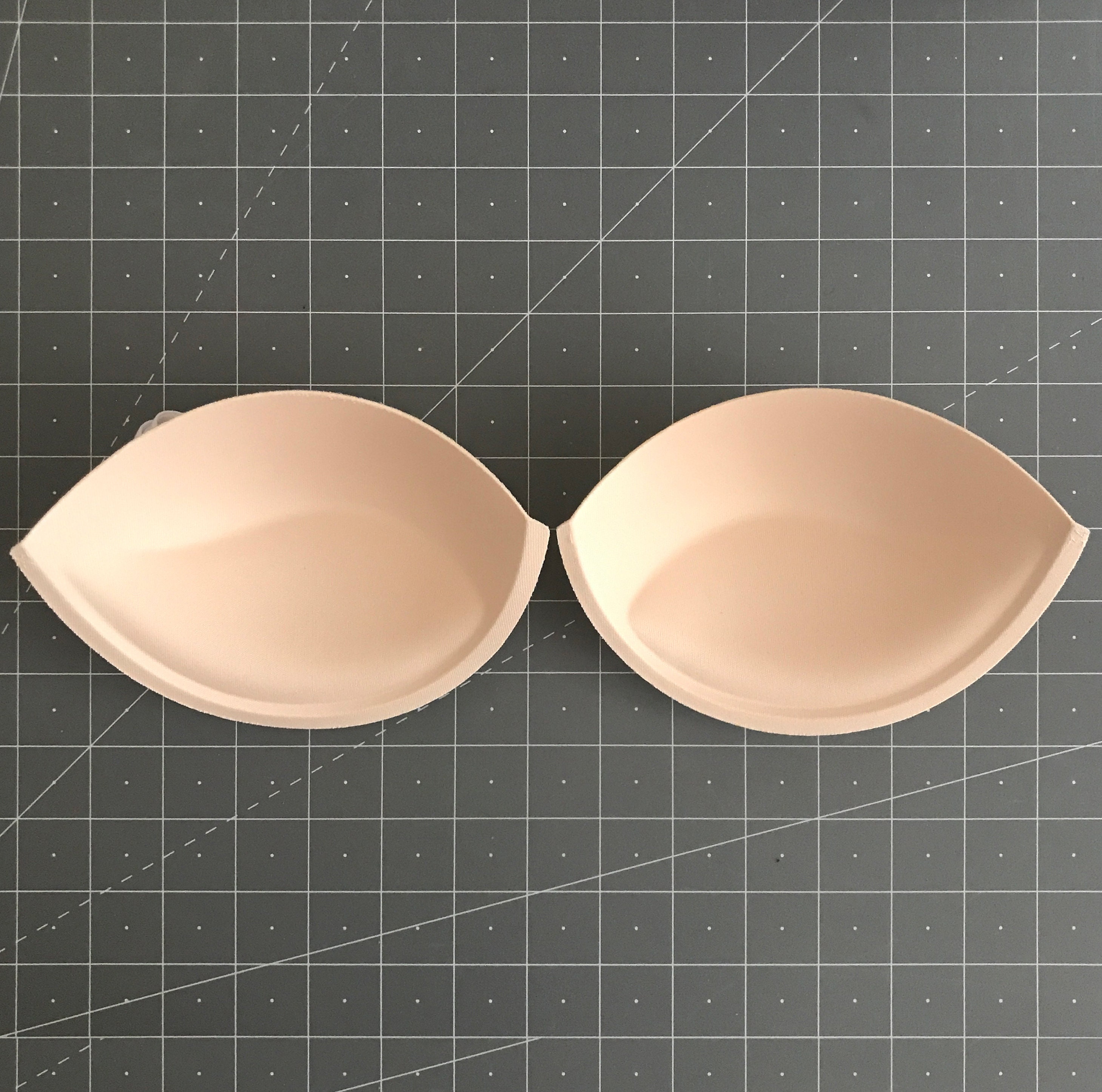 Push Up Molded Bra Cups Almond Shaped with Seam Inserts or | Etsy
