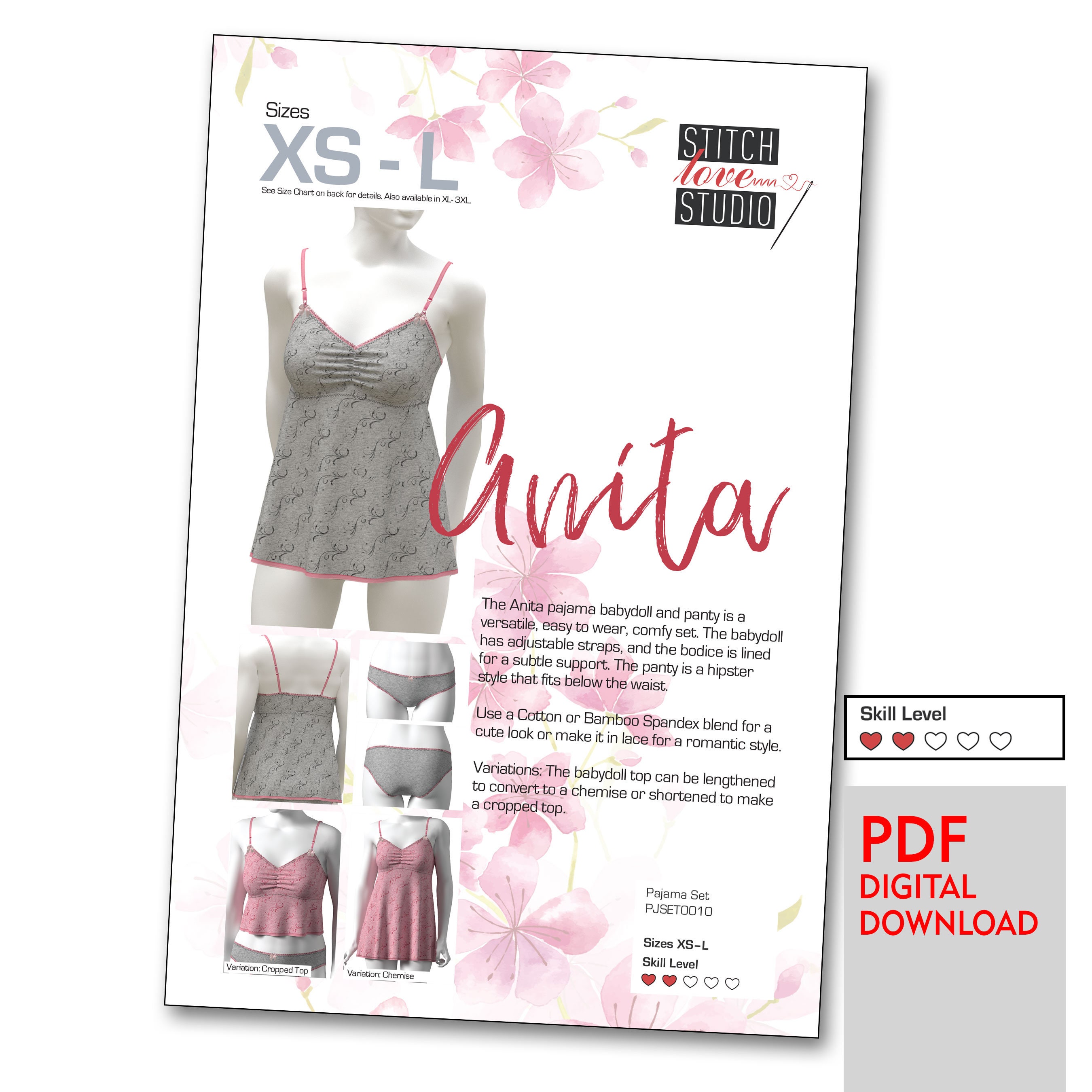 Babydoll Lingerie Sewing Pattern - Etsy