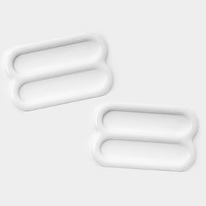 Set of 2 Rings OR 2 Sliders Bra Strap Sliders in White for Swimwear or ...
