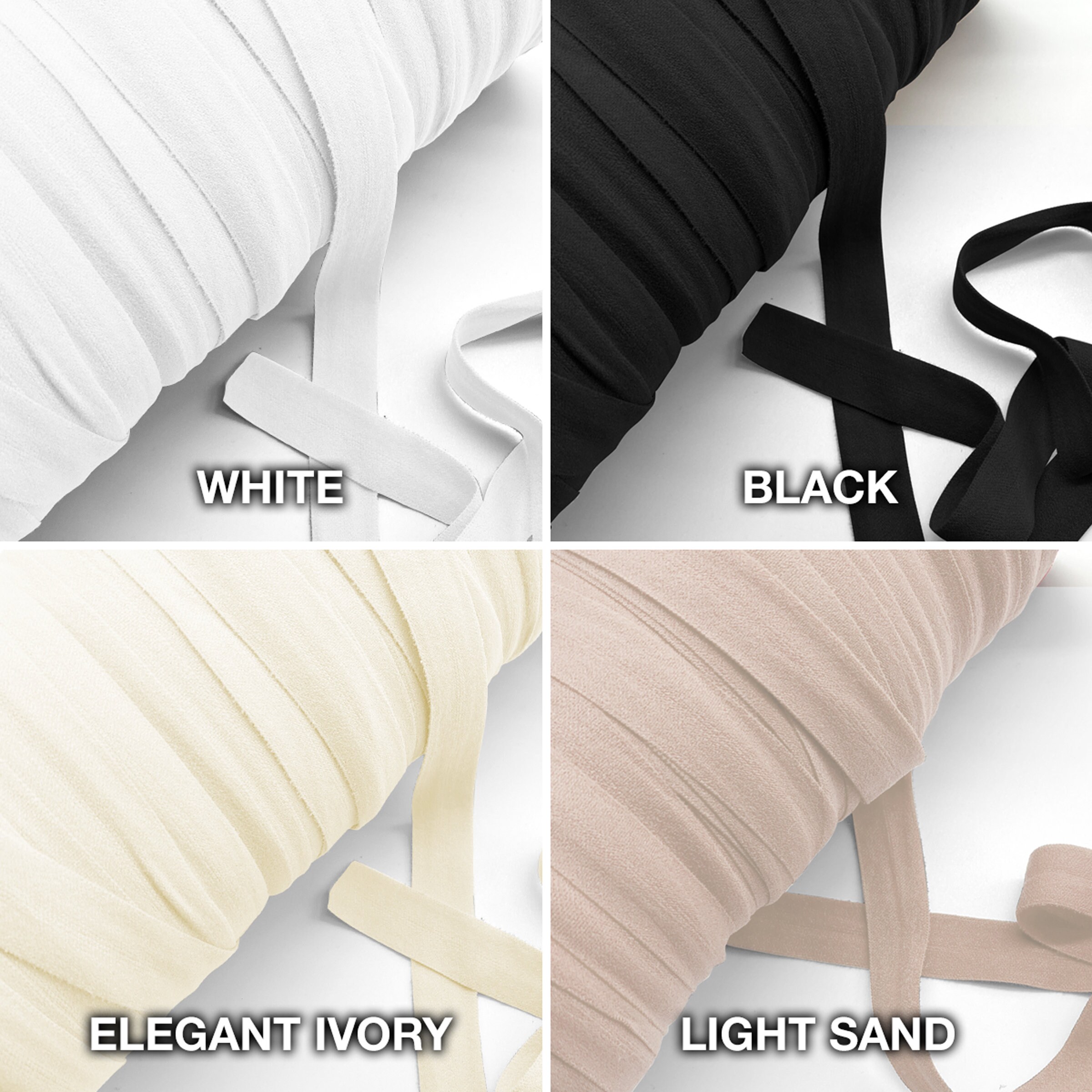 3/4 20mm FOE Matte Soft Fold Over Elastic in 9 Colors - Etsy