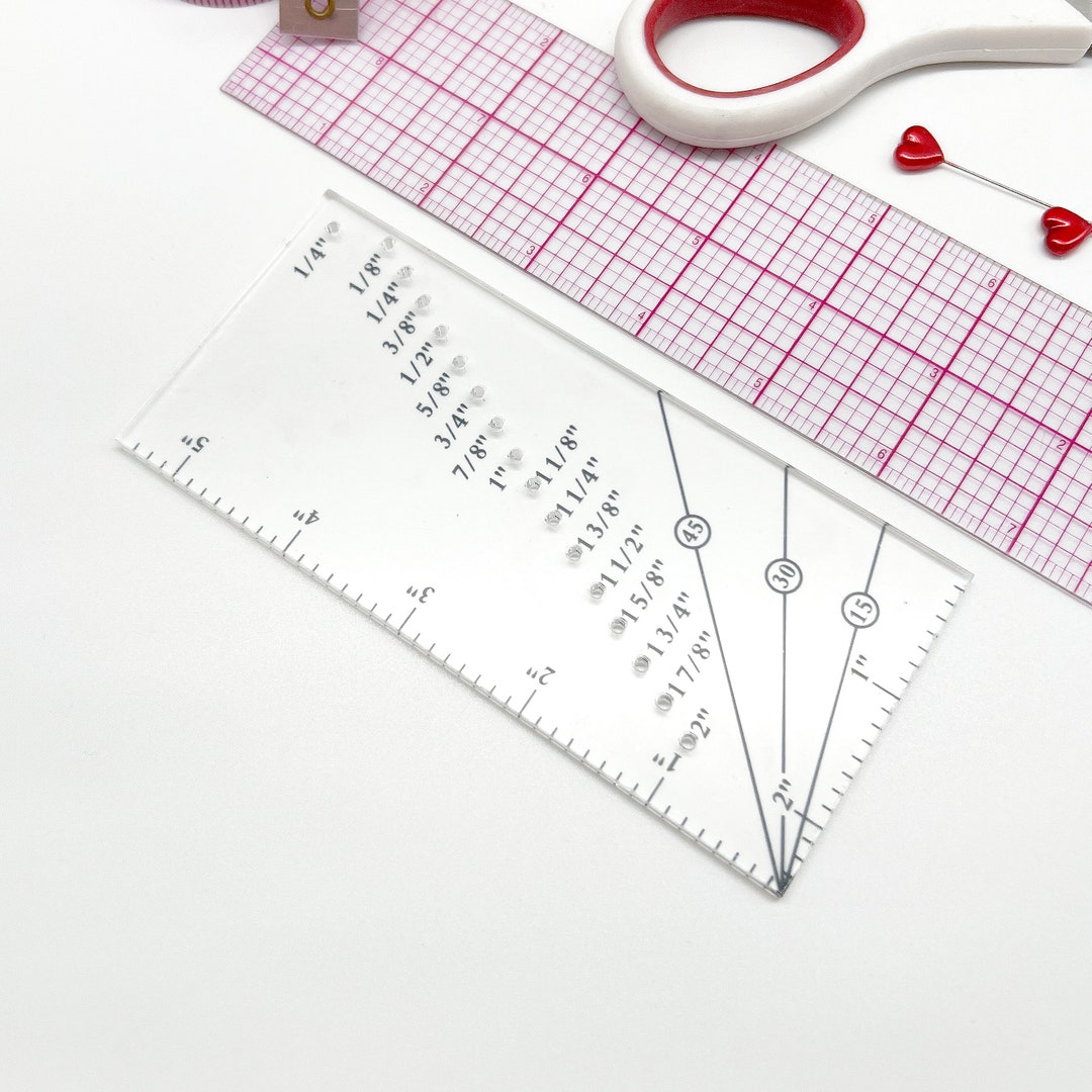 Acrylic Sewing Seam Guide Seam Allowance Guide Ruler, 1/8 to 2 Inch ...