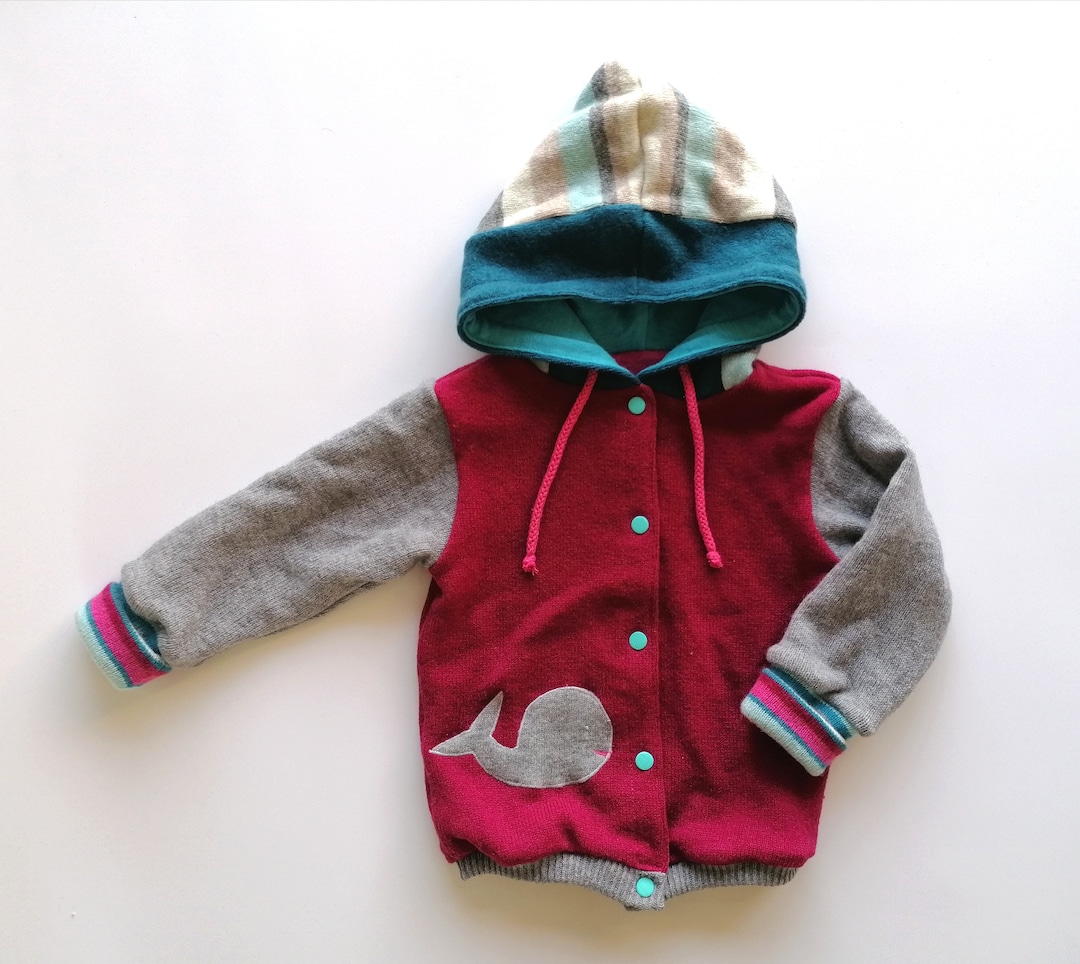 Whale Wool Jacket,pink, Kids Wool Jacket Size 86 Cm, 12-18 Mnth ...