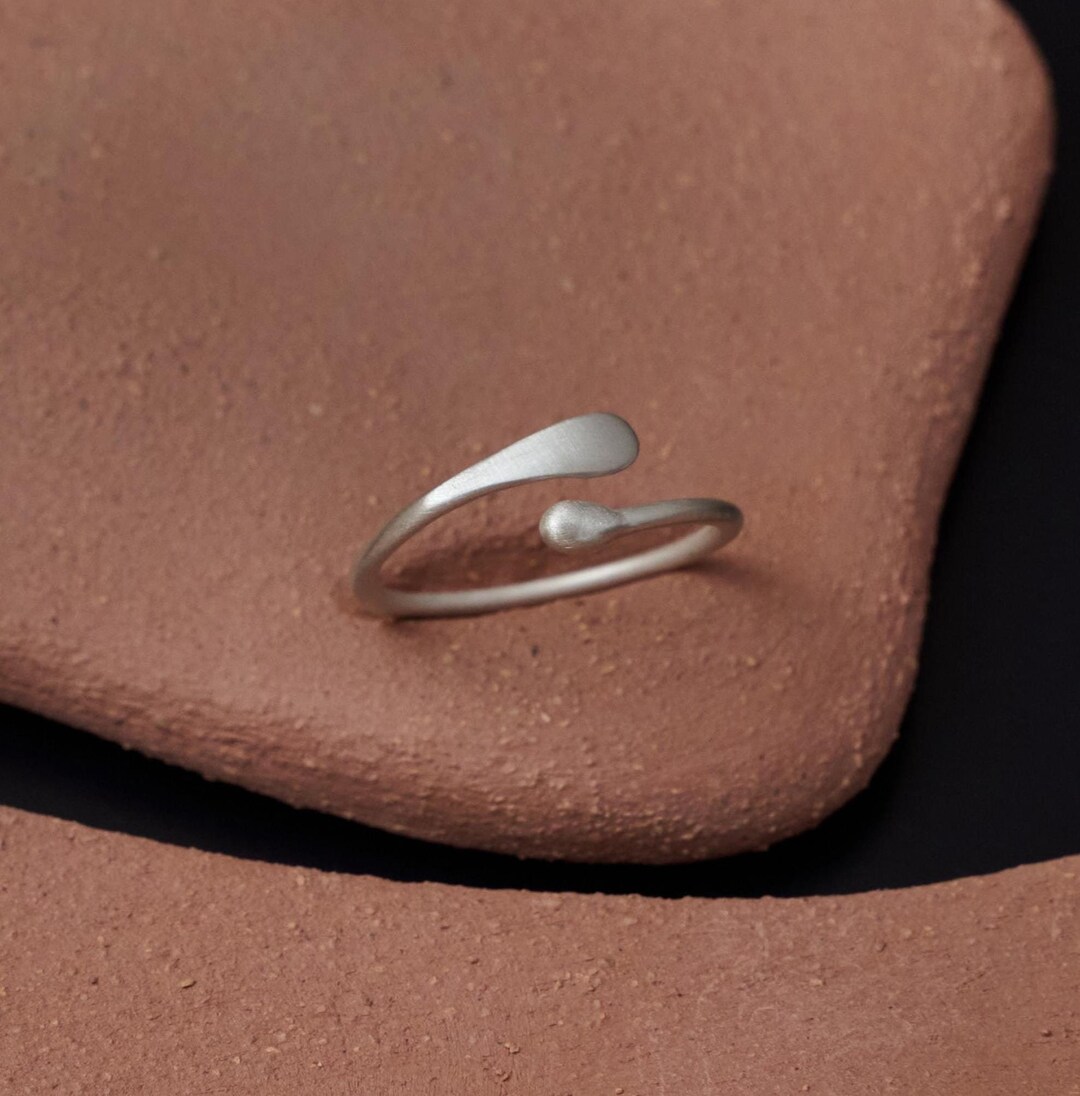 Open Tear Ring - Sterling Silver Ring - Men Ring - Dainty Ring ...