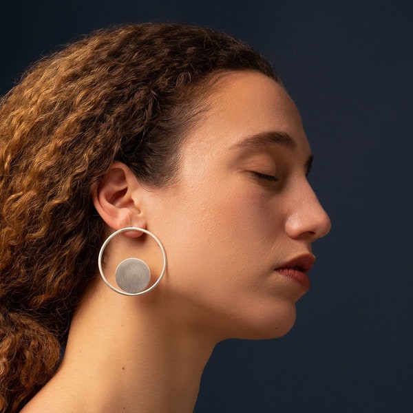 Circle Earrings - Etsy