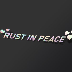 RUST IN PEACE Transparent Decal Window Sticker - Etsy