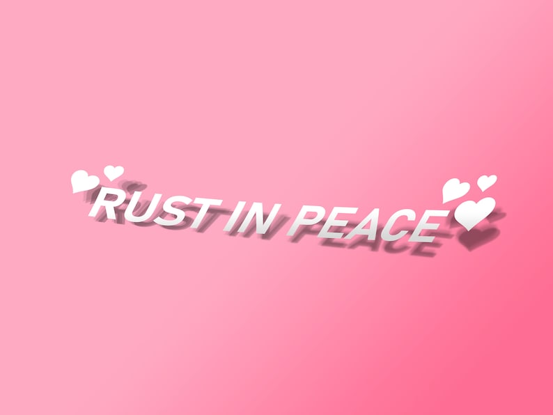 RUST IN PEACE Transparent Decal Window Sticker - Etsy