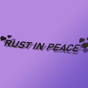 RUST IN PEACE Transparent Decal Window Sticker - Etsy
