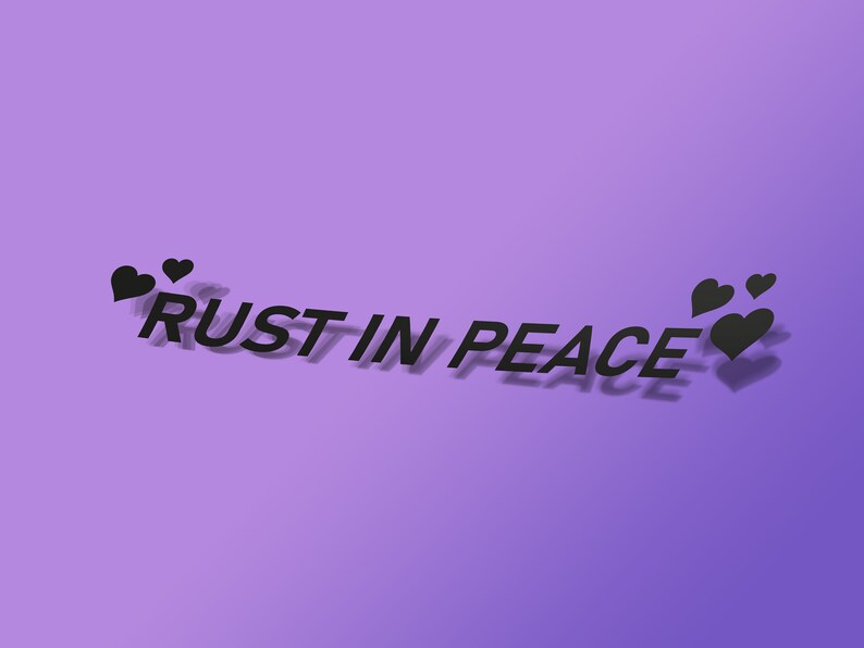 RUST IN PEACE Transparent Decal Window Sticker - Etsy