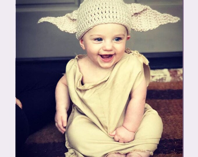 House Elf Hat/ Elf Hat/ Crochet House Elf Hat/ Infant House Elf Photo ...