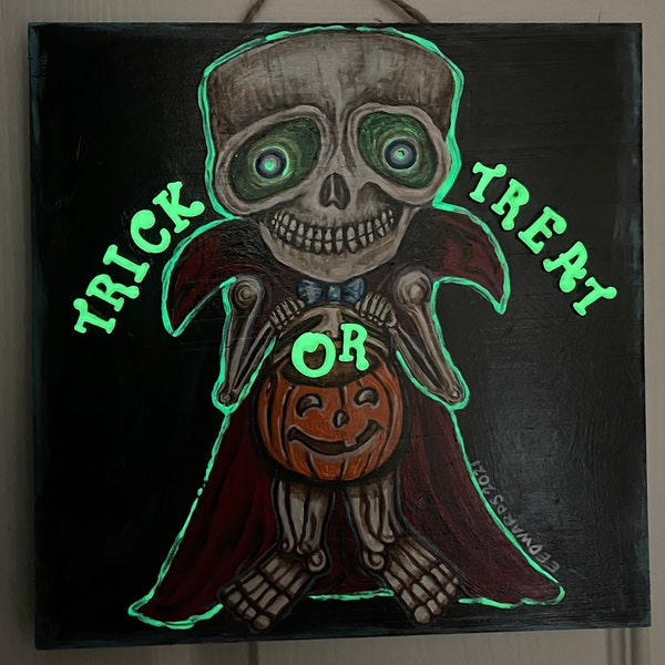 Skeleton Ghouls Painting - Etsy