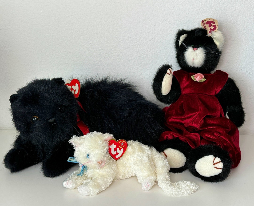Your Choice of 3 Vintage Ty Collectible Cats: 2 Plush silky & - Etsy