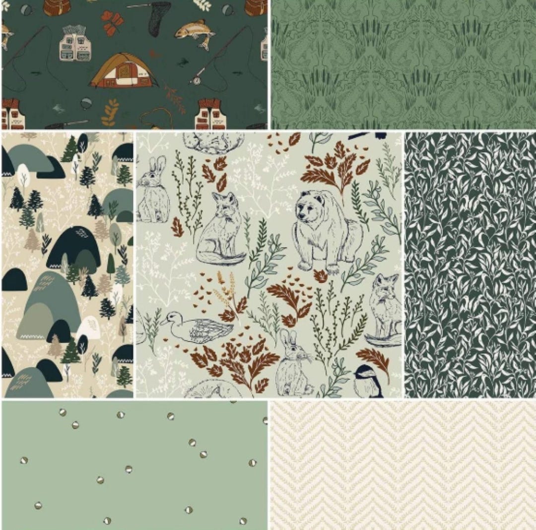 Let's Wander Fabric Bundle: Riley Blake Nature Prints (fat Quarter ...