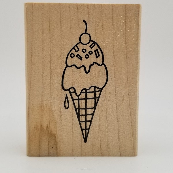 Ice Cream Cone Stamp Etsy