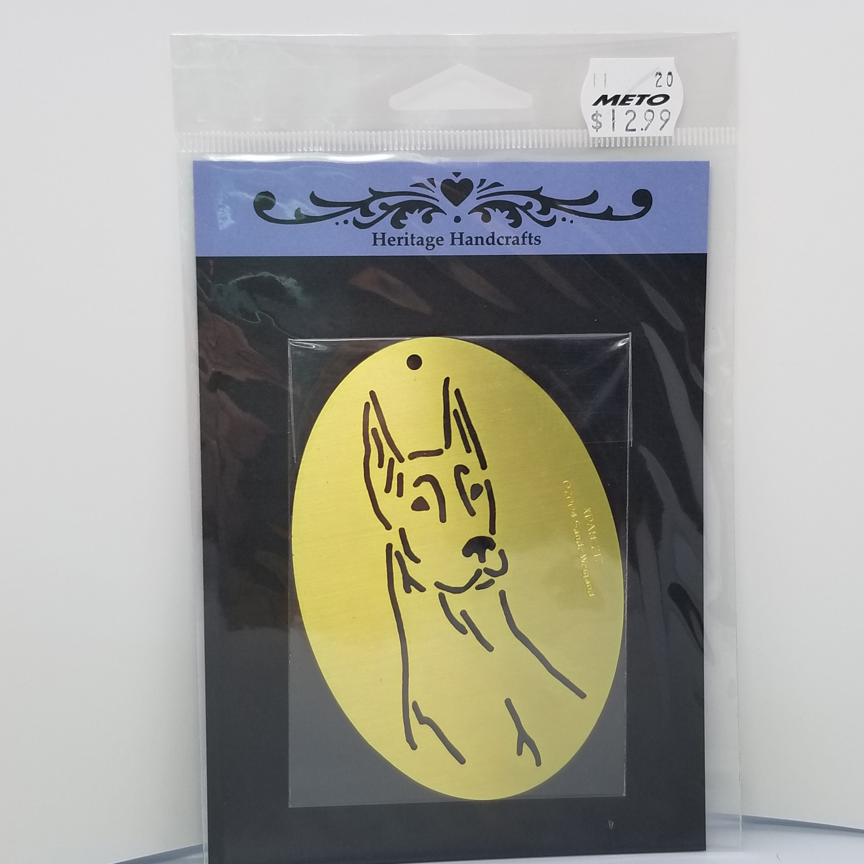 Doberman Pinscher Dog Brass Stencil Heritage Handcraft Sande Weigand ...