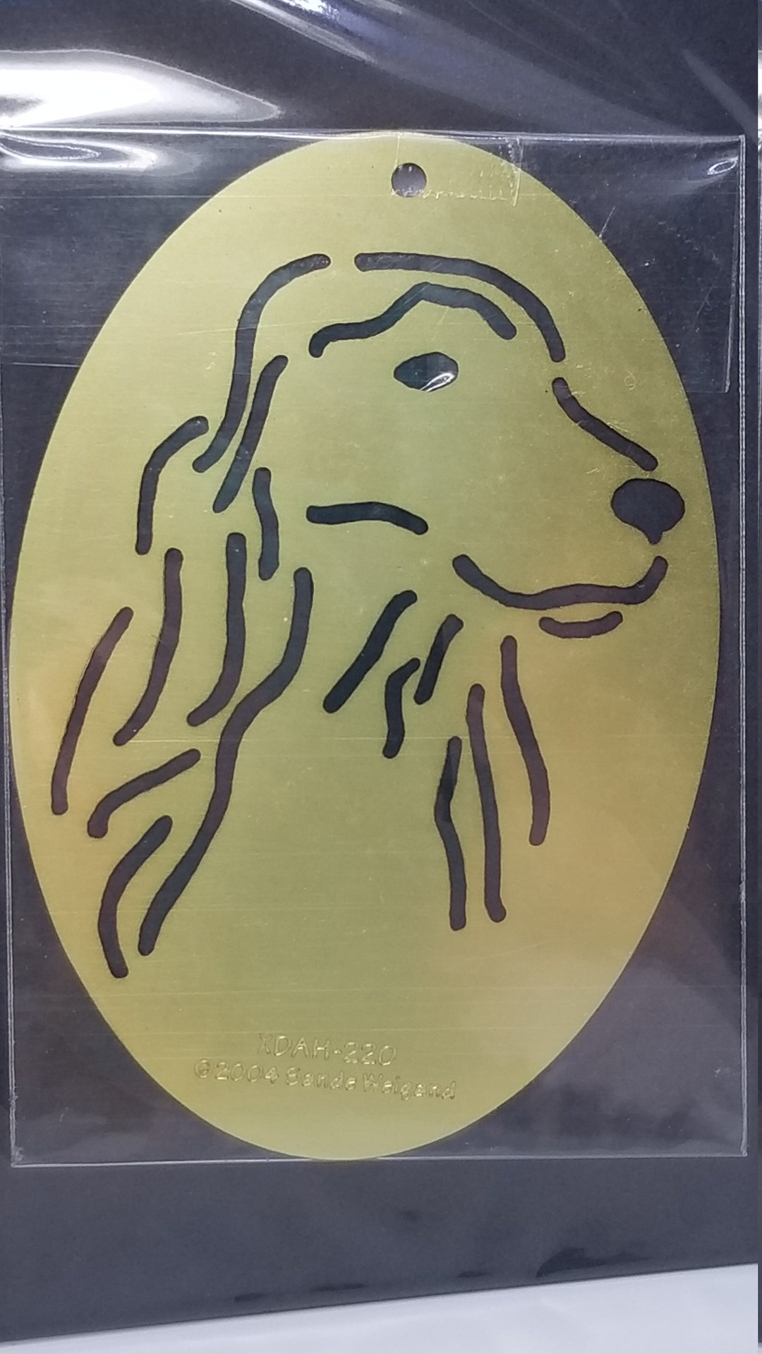 Afghan Hound Irish Setter Dog Brass Stencil Heritage Handcraft Sande ...