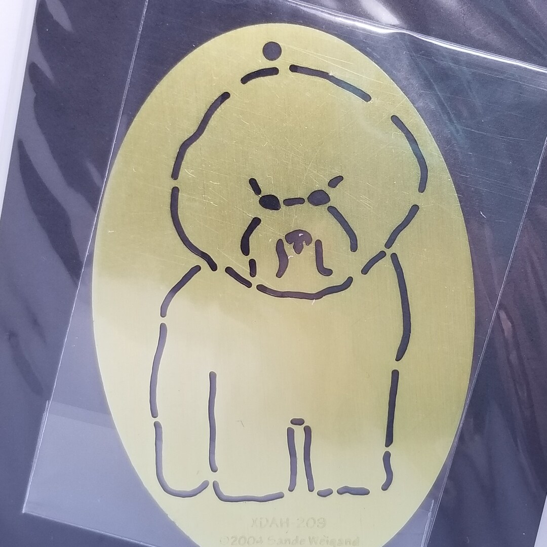 Bichon Frise Dog Brass Stencil Heritage Handcraft Sande Weigand XDAH ...