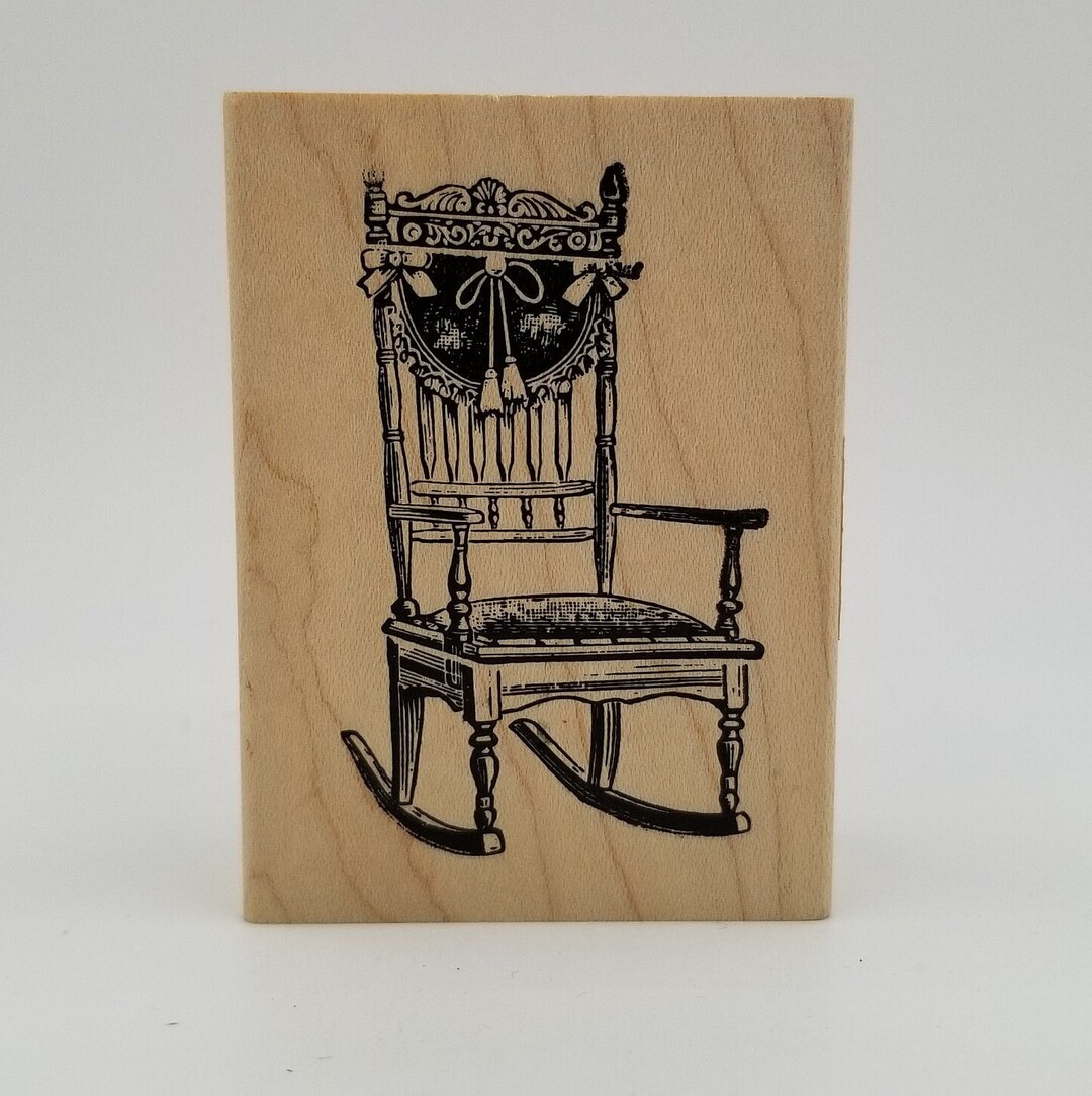 Bow Back Rocker Stampland Rubber Stamp 6001-16, Rocking Chair, Porch ...